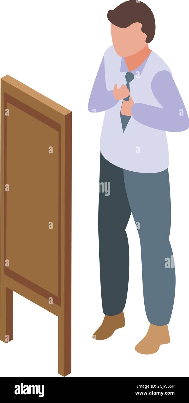 Selfish man icon isometric vector. Ego narcissism. Egocentric people ...