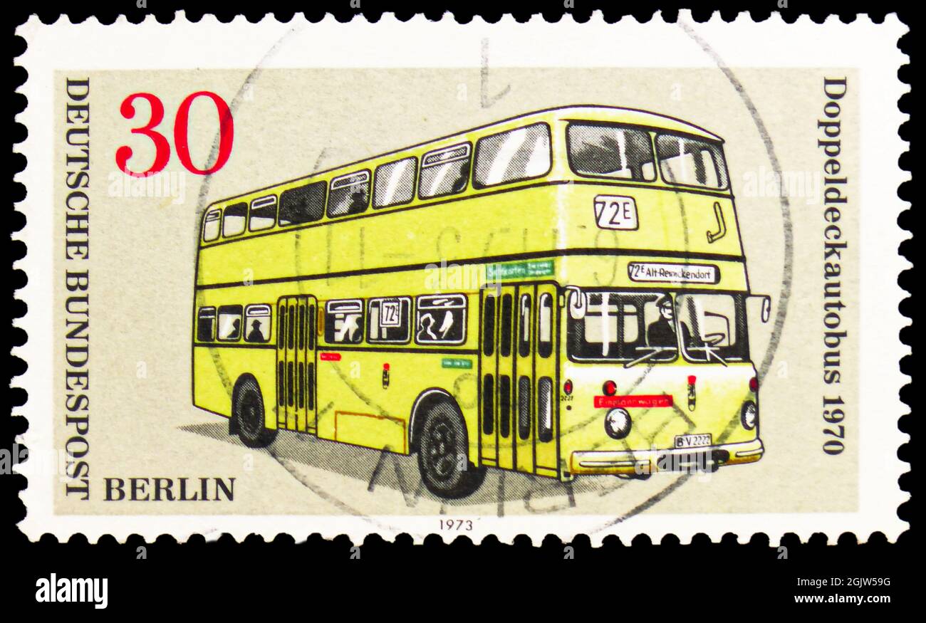 MOSCOW, RUSSIA - JUNE 20, 2021: Postage stamp printed in Germany ...