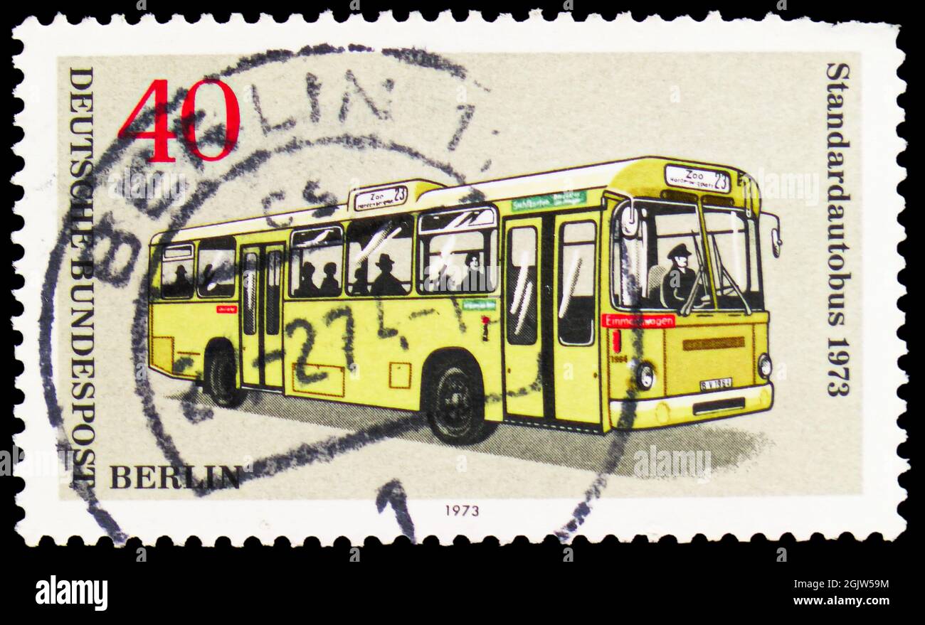 MOSCOW, RUSSIA - JUNE 20, 2021: Postage stamp printed in Germany ...