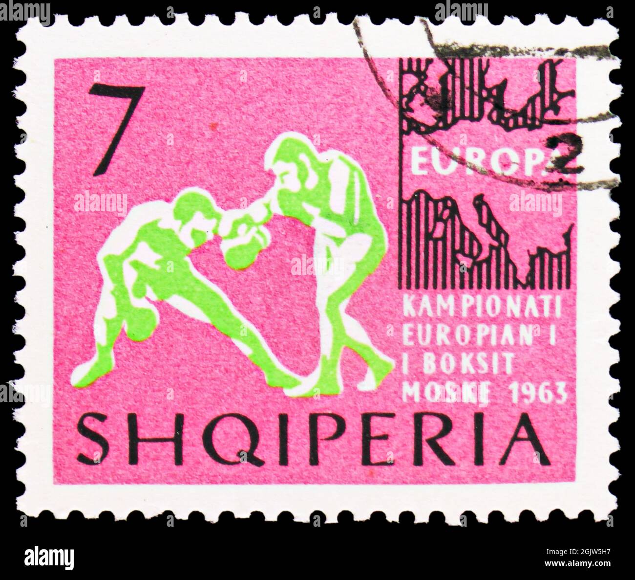 MOSCOW, RUSSIA - JUNE 20, 2021: Postage stamp printed in Albania shows ...