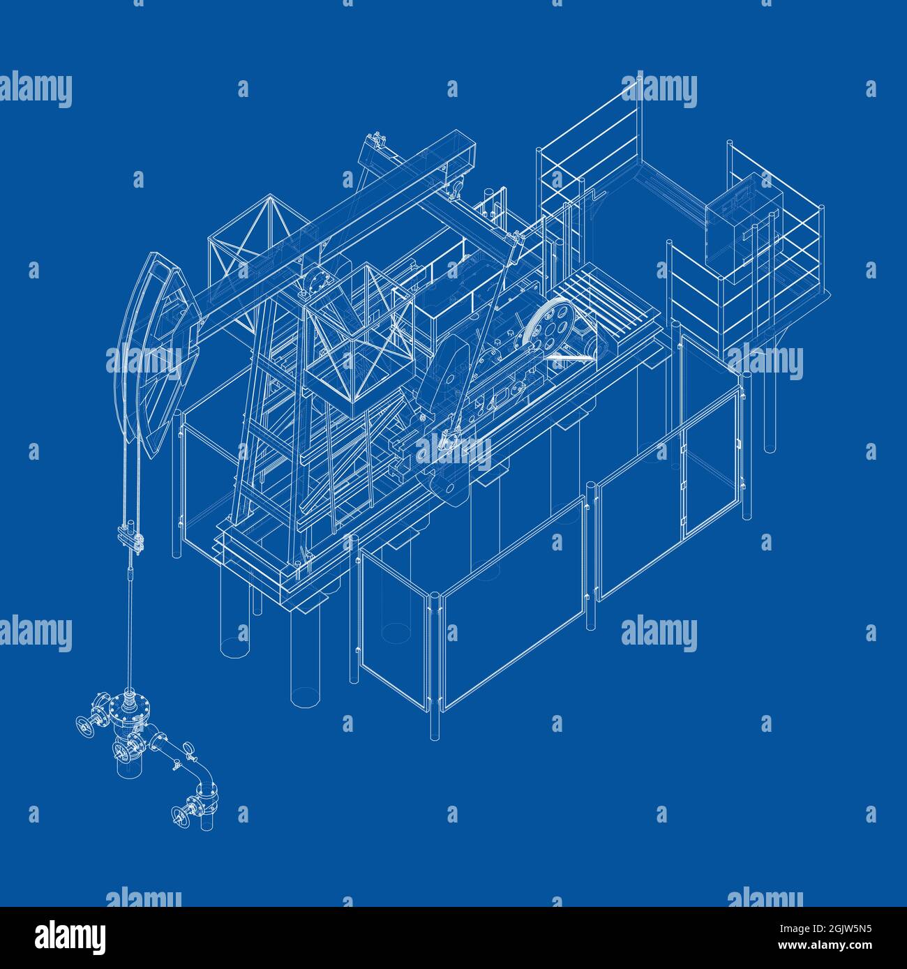 Industrial equipment for oil extraction. Vector Stock Vector Image ...