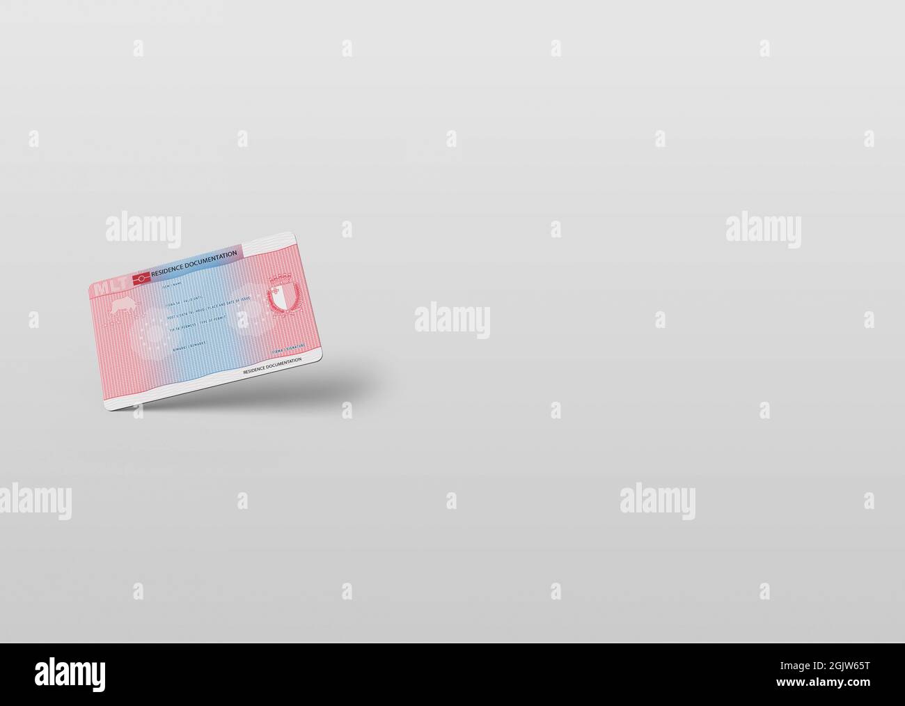 European permanent residence card on isolated white background Stock ...