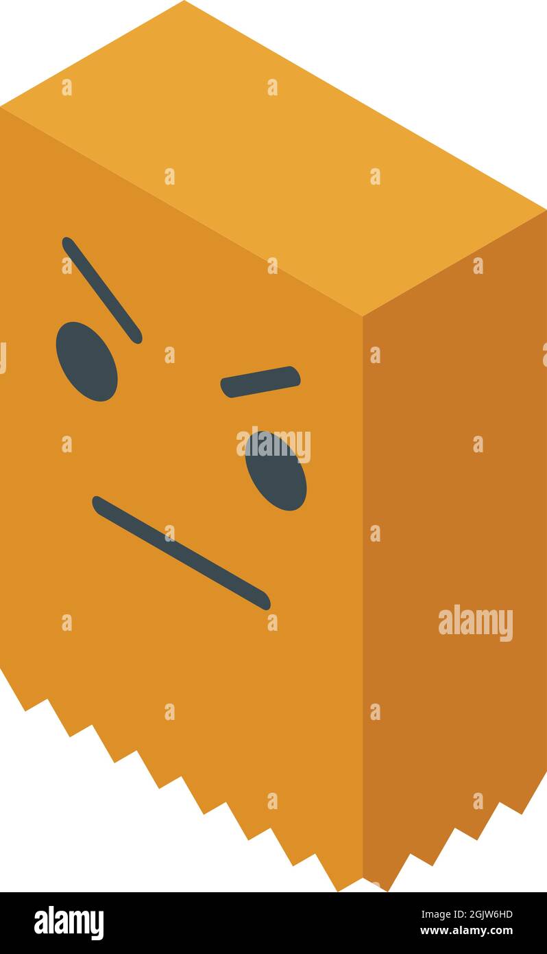 Impostor face pack icon isometric vector. Man person. Mystery unknown ...