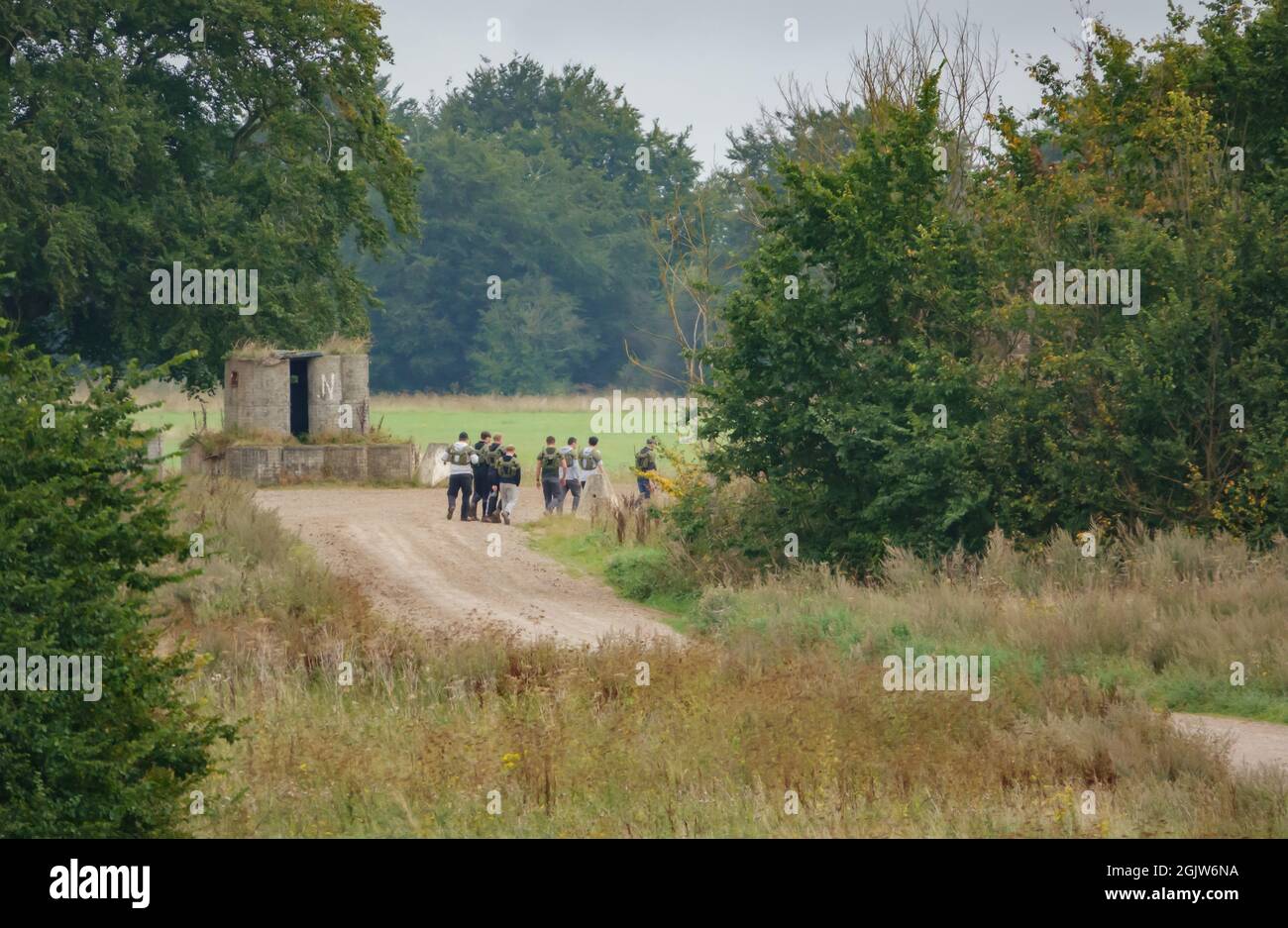 new army soldier recruits are shown around a military training exercise ...