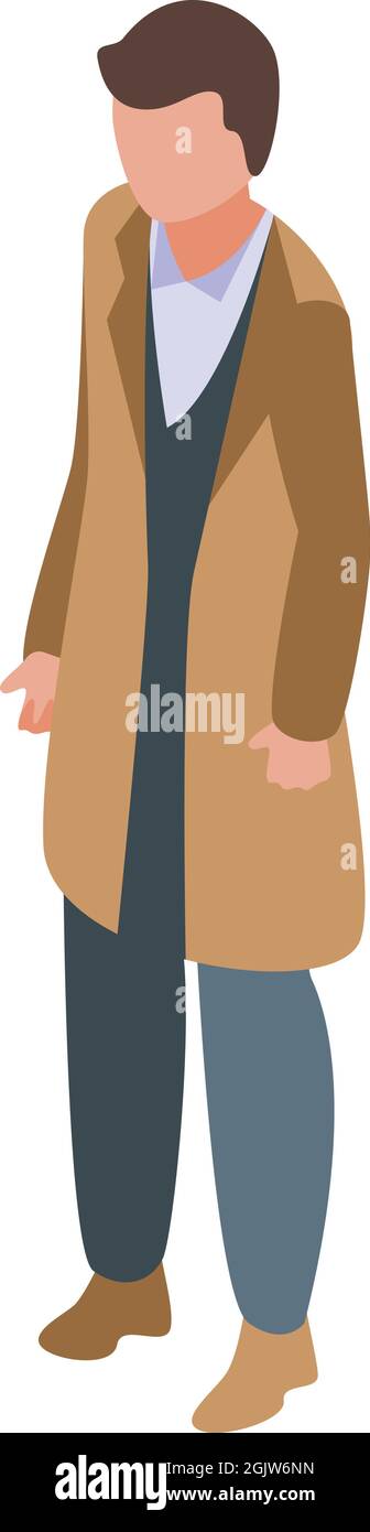 Anonymous man icon isometric vector. Mystery person. User character ...