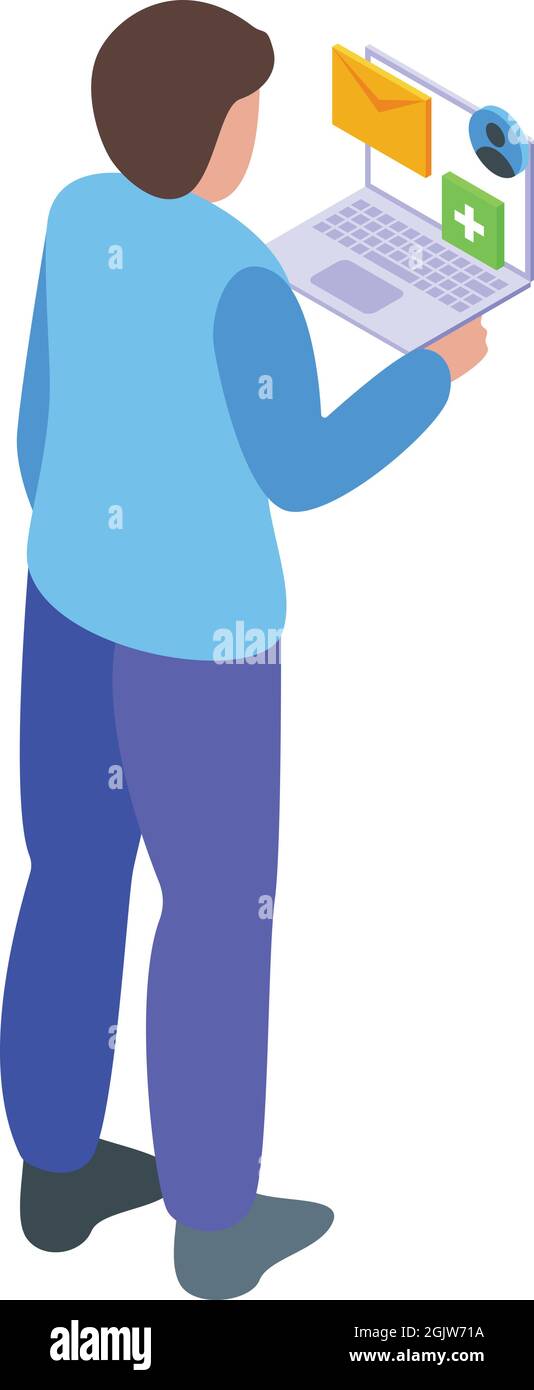 API man icon isometric vector. Web code. Development technology Stock ...