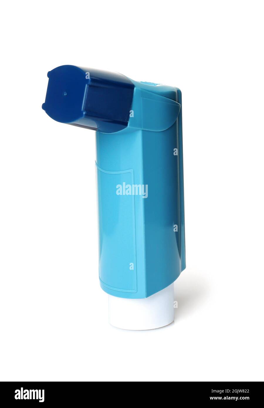 Asthma inhaler on white background Stock Photo - Alamy