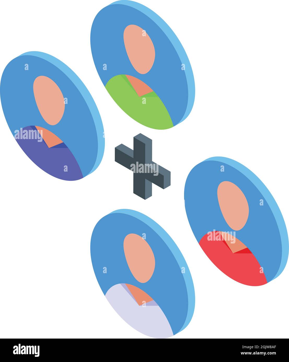 Group realization icon isometric vector. Future work. Self education ...