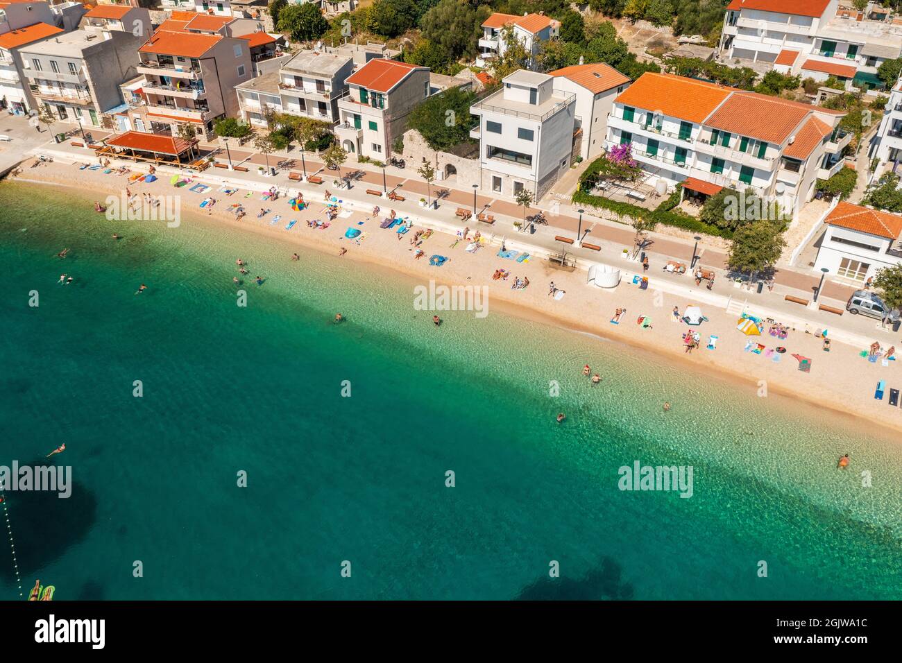 Aerial view of Igrane town, the Adriatic Sea, Croatia Stock Photo - Alamy