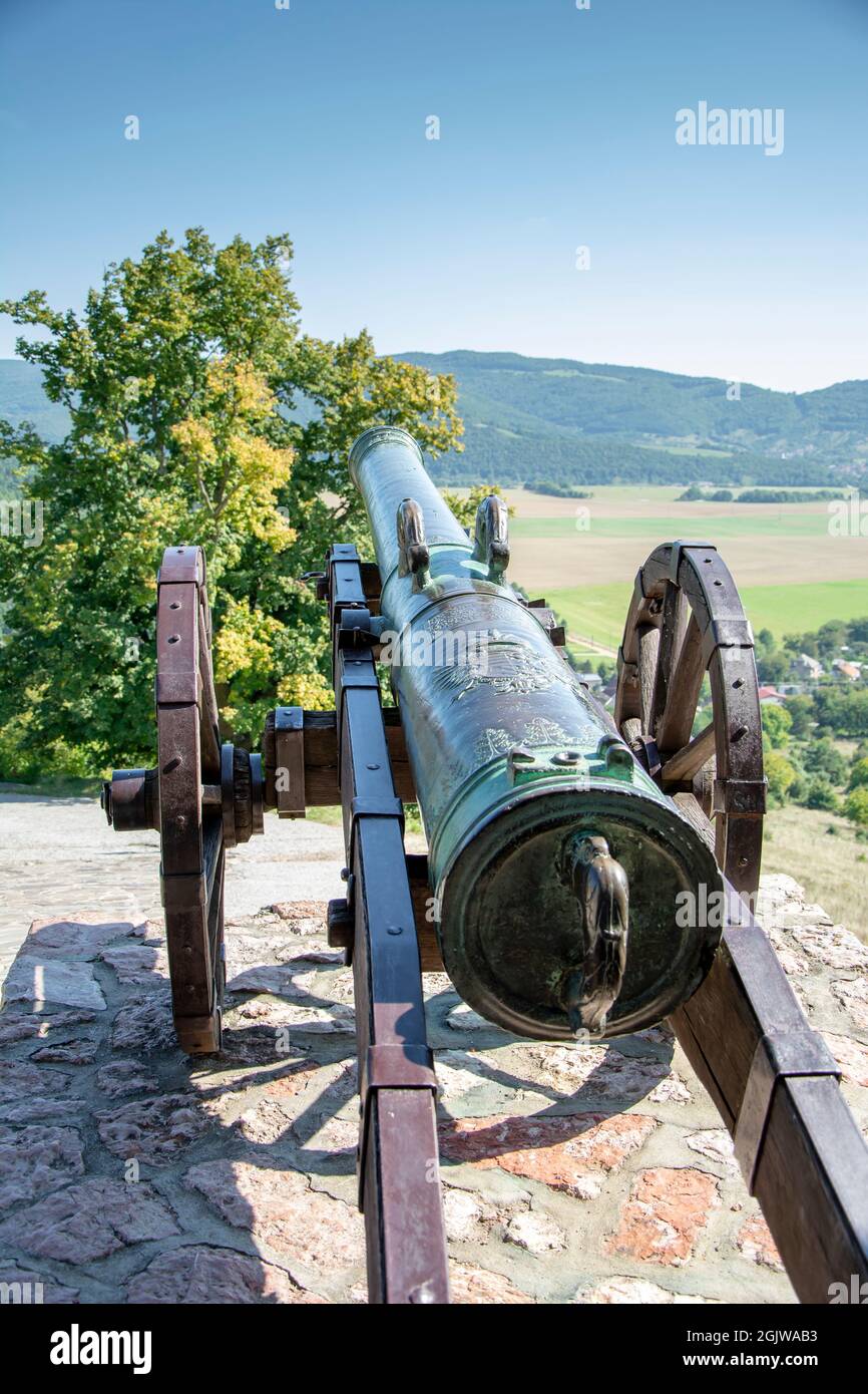 Medieval Cannon In Front Of The Castle High Resolution Stock ...