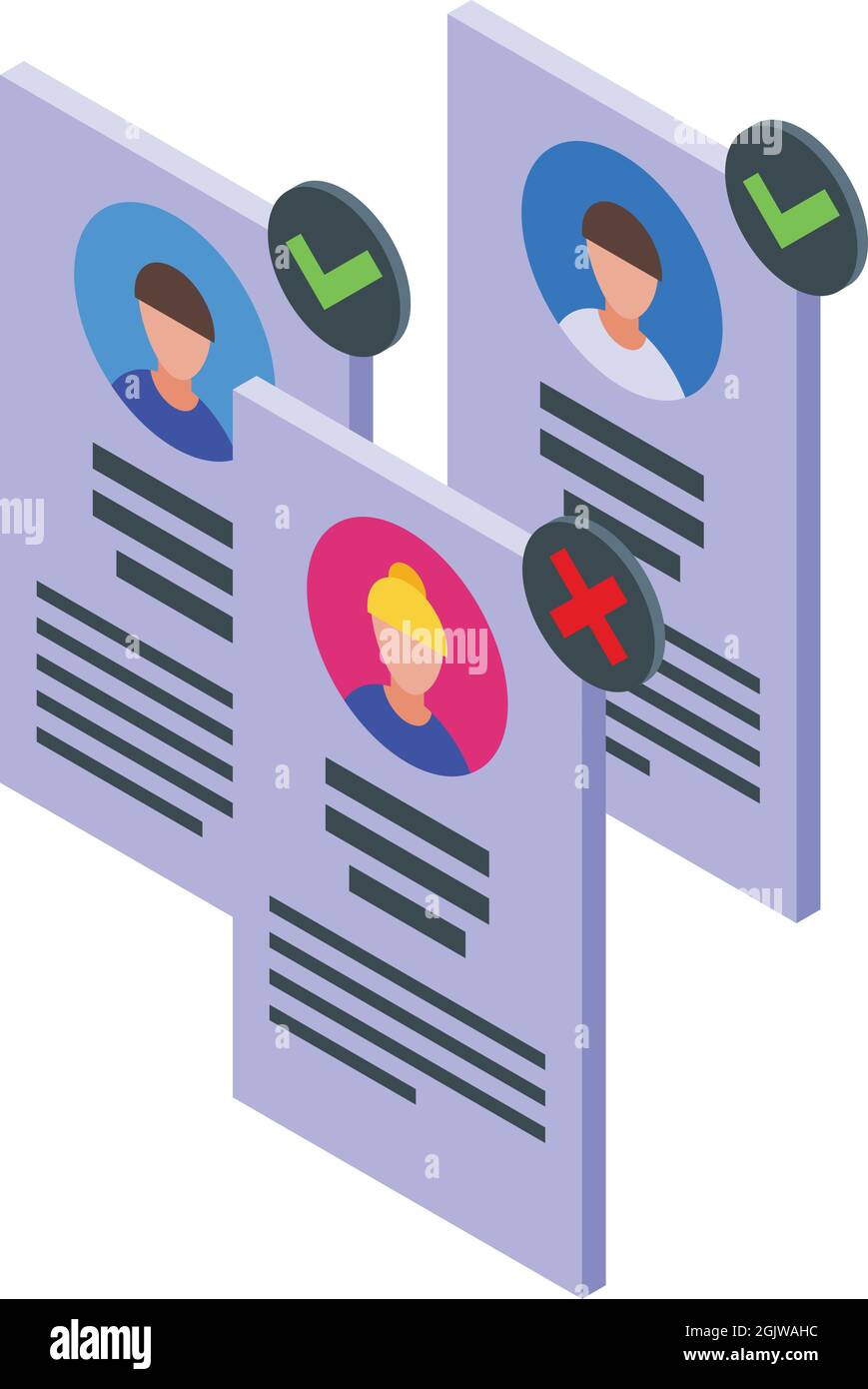 Online profiles icon isometric vector. Business profile. Social ...