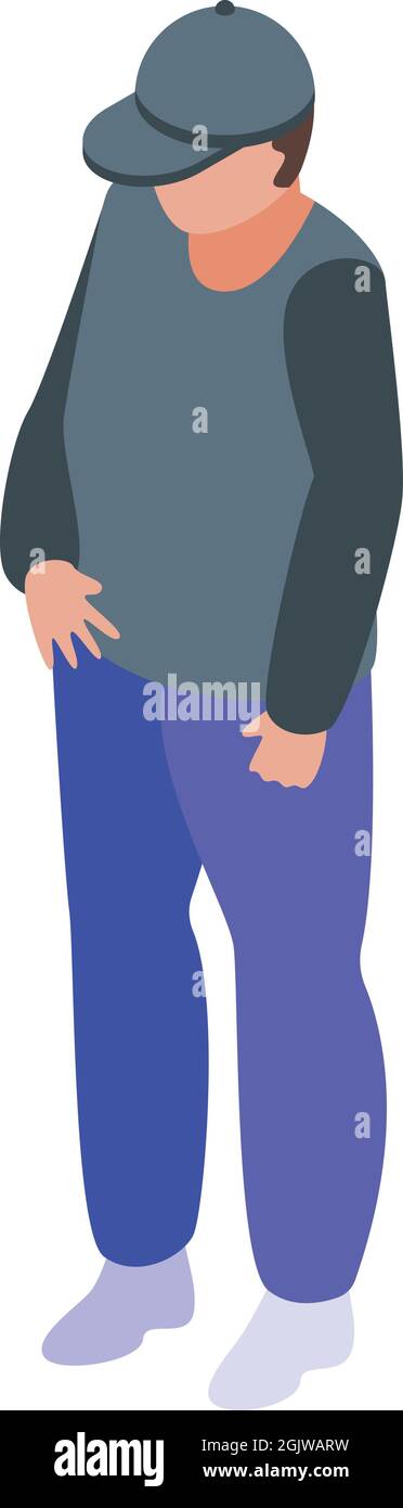 Street rapper icon isometric vector. Gangster urban. Hip band Stock ...