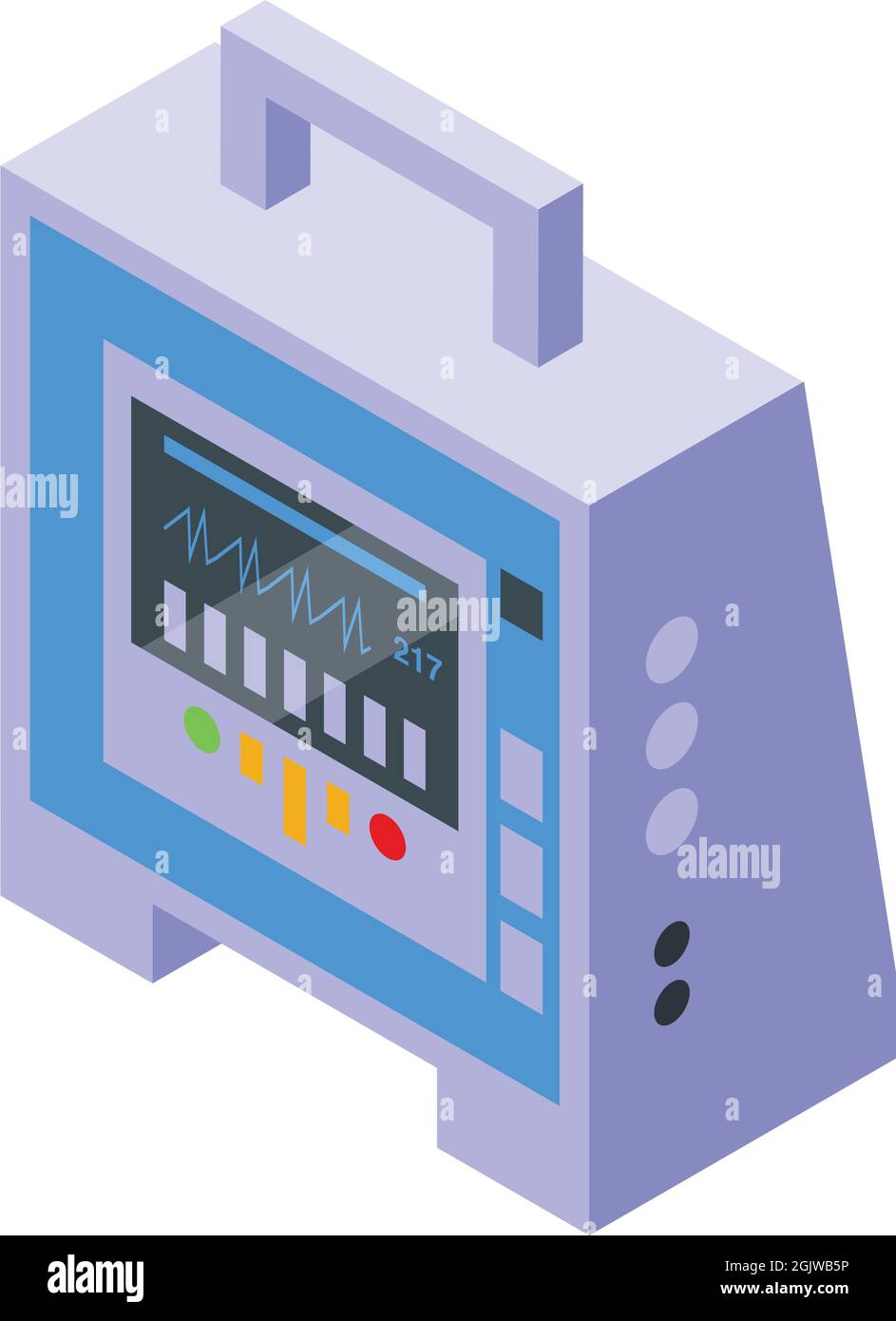 Aed defibrillator icon isometric vector. Cardiac heart. Cpr emergency ...