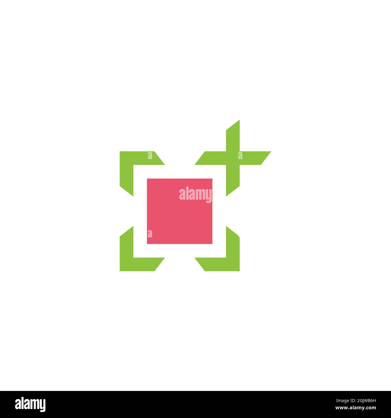 plus medical square arrows flat logo vector Stock Vector Image & Art ...