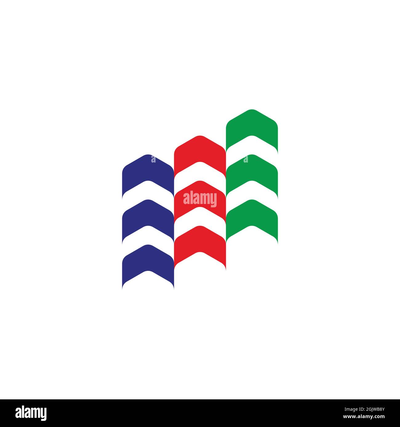 colorful buildings arrows symbol logo vector Stock Vector Image & Art ...