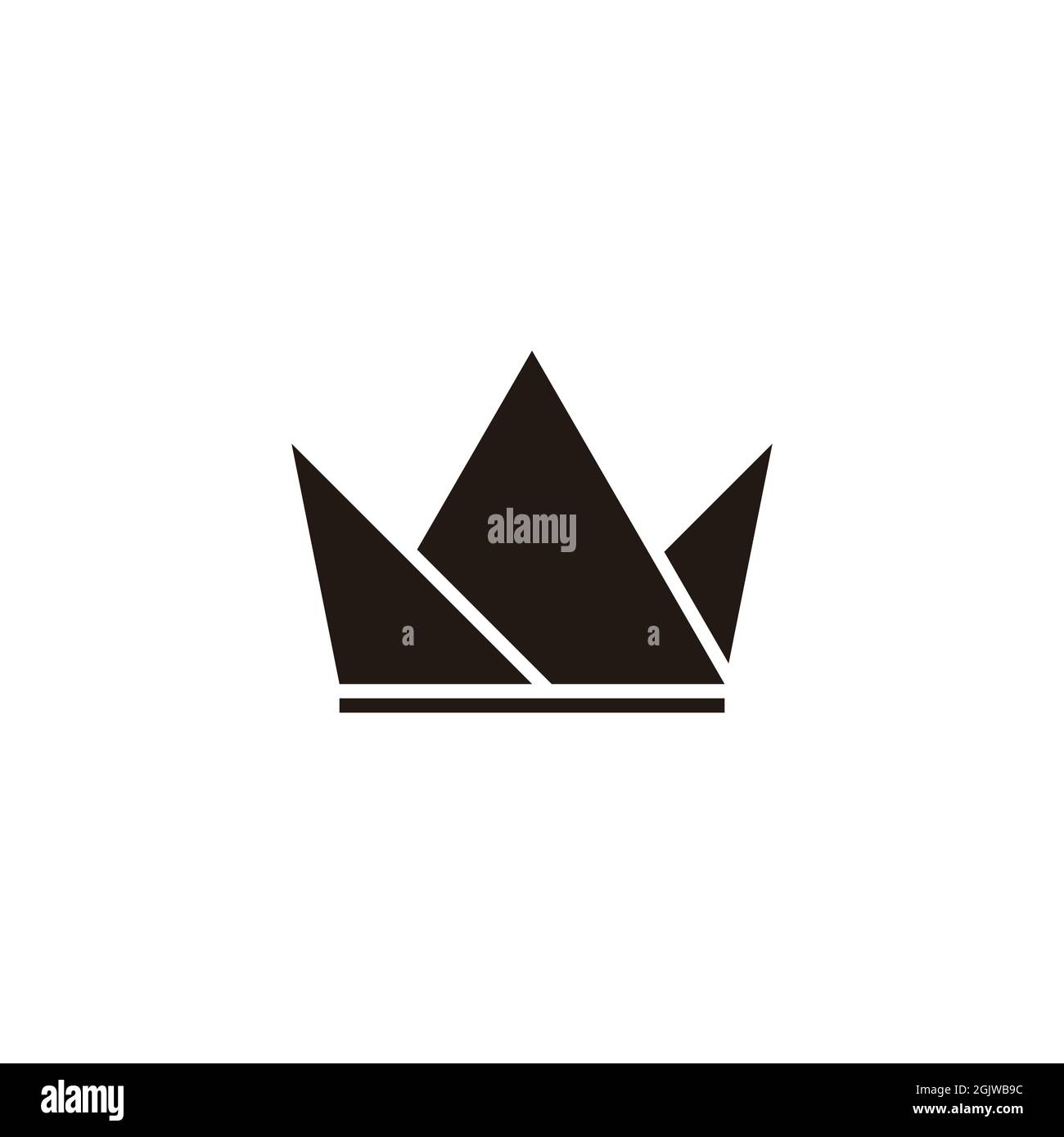 simple triangles mosaic crown symbol geometric design vector Stock ...