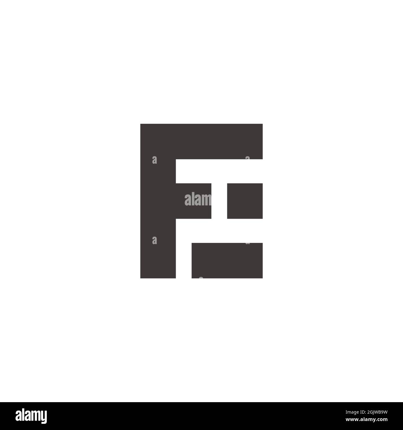 letter fe simple geometric slice logo vector Stock Vector Image & Art ...