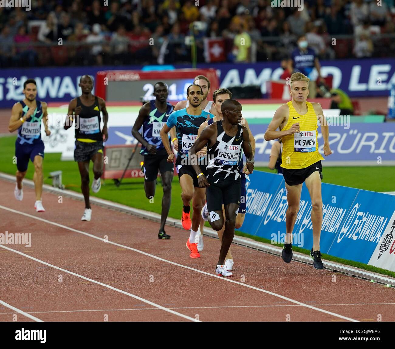 Zurich,, 09 Sep 2021 1500m winner Timothy Cheruiyot (KEN) Seen in ...