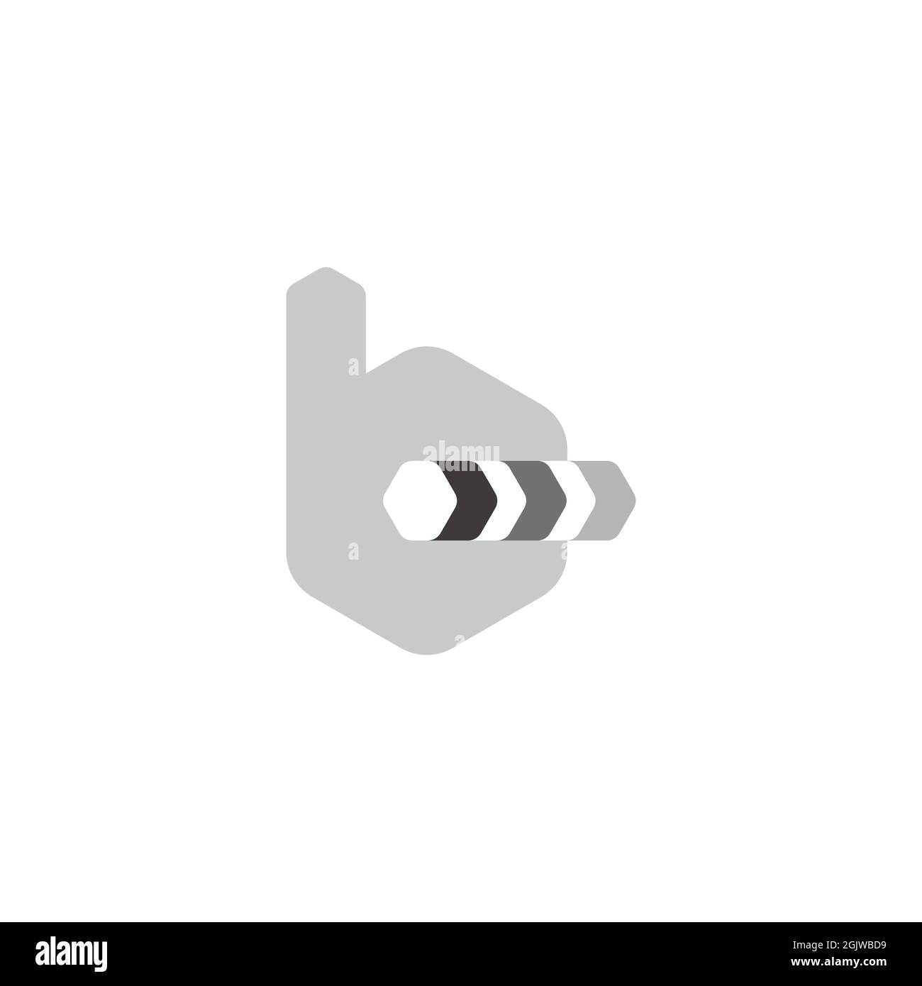 letter b stripe gradient arrows geometric simple logo vector Stock ...