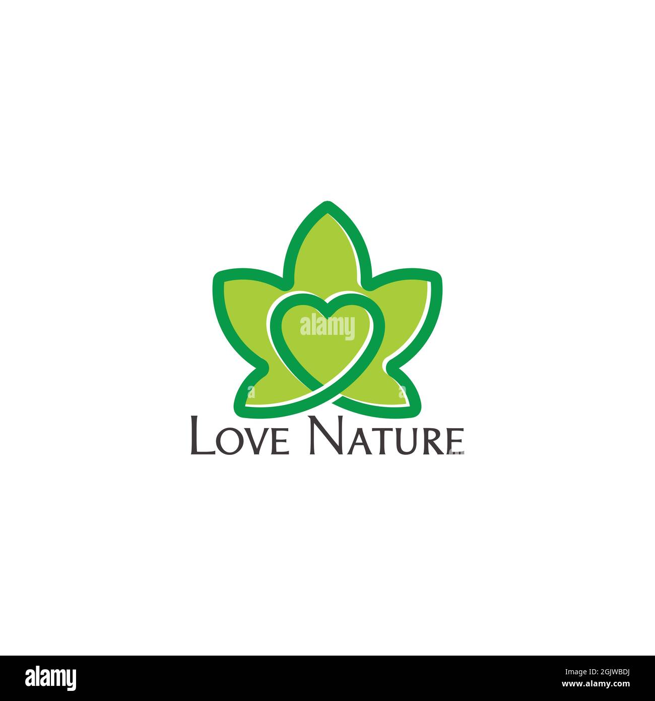 I Love Nature Logo I Love Nature I Love Green Theme Text Deign" Poster
