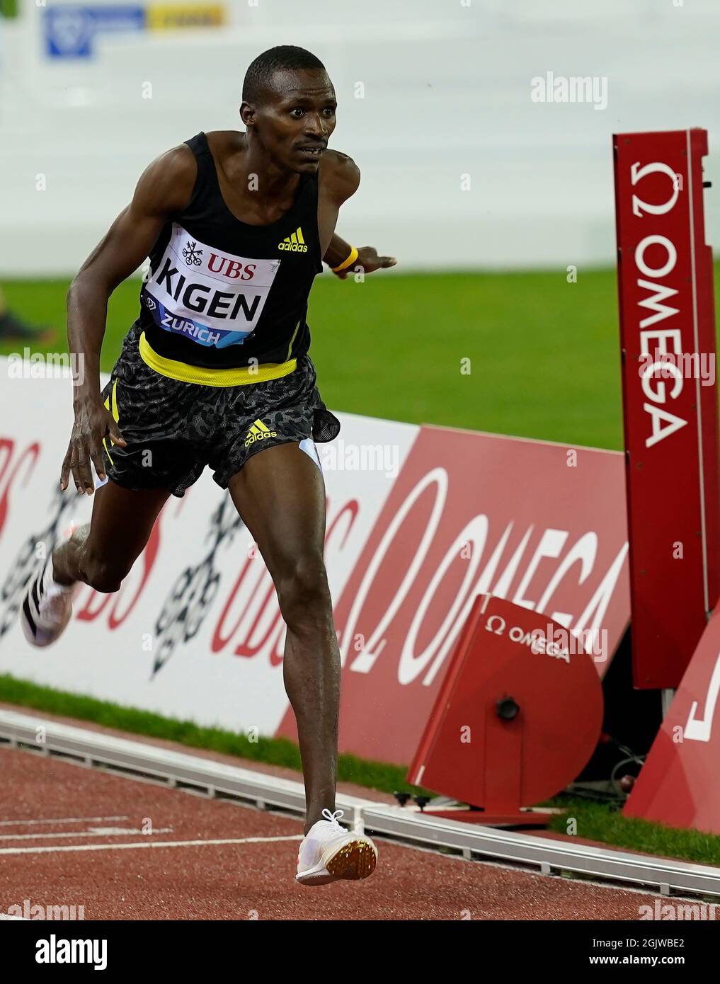 Zurich,, 09 Sep 2021 3000m winner) Benjamin Kigen Seen in action during ...
