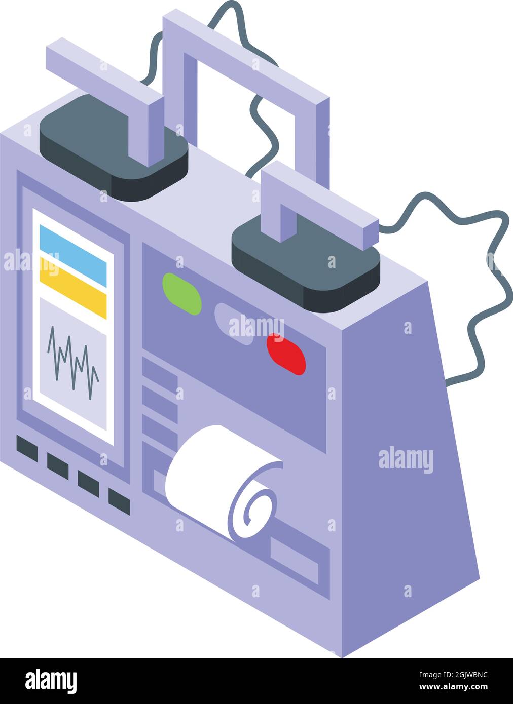 Icd defibrillator icon isometric vector. Heart aed. Cardiac cpr Stock ...