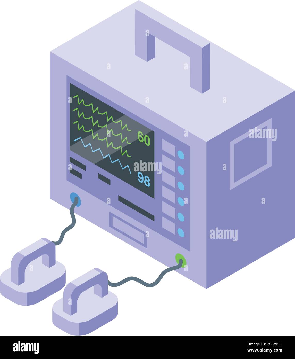 Implantable cardioverter defibrillator icd defibrillator Stock Vector ...