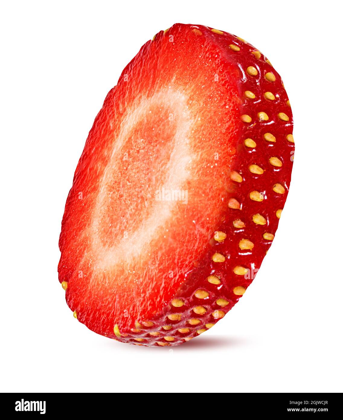 strawberry sliced isolated on white background Stock Photo - Alamy