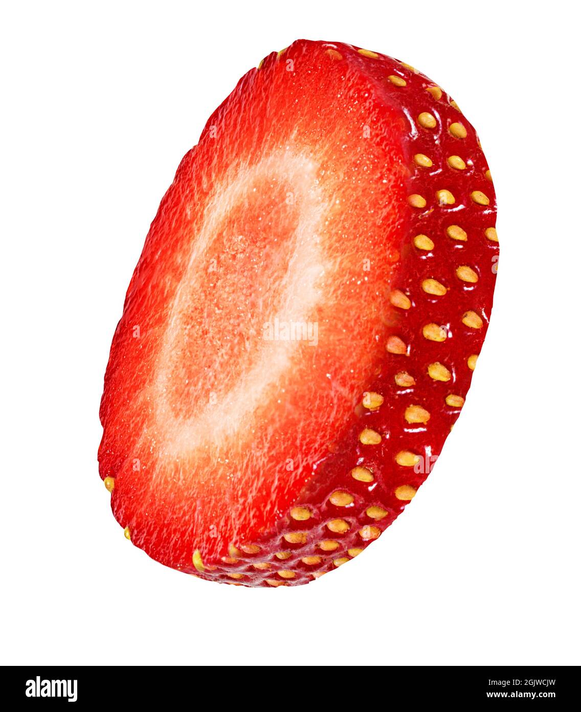 strawberry sliced isolated on white background Stock Photo - Alamy
