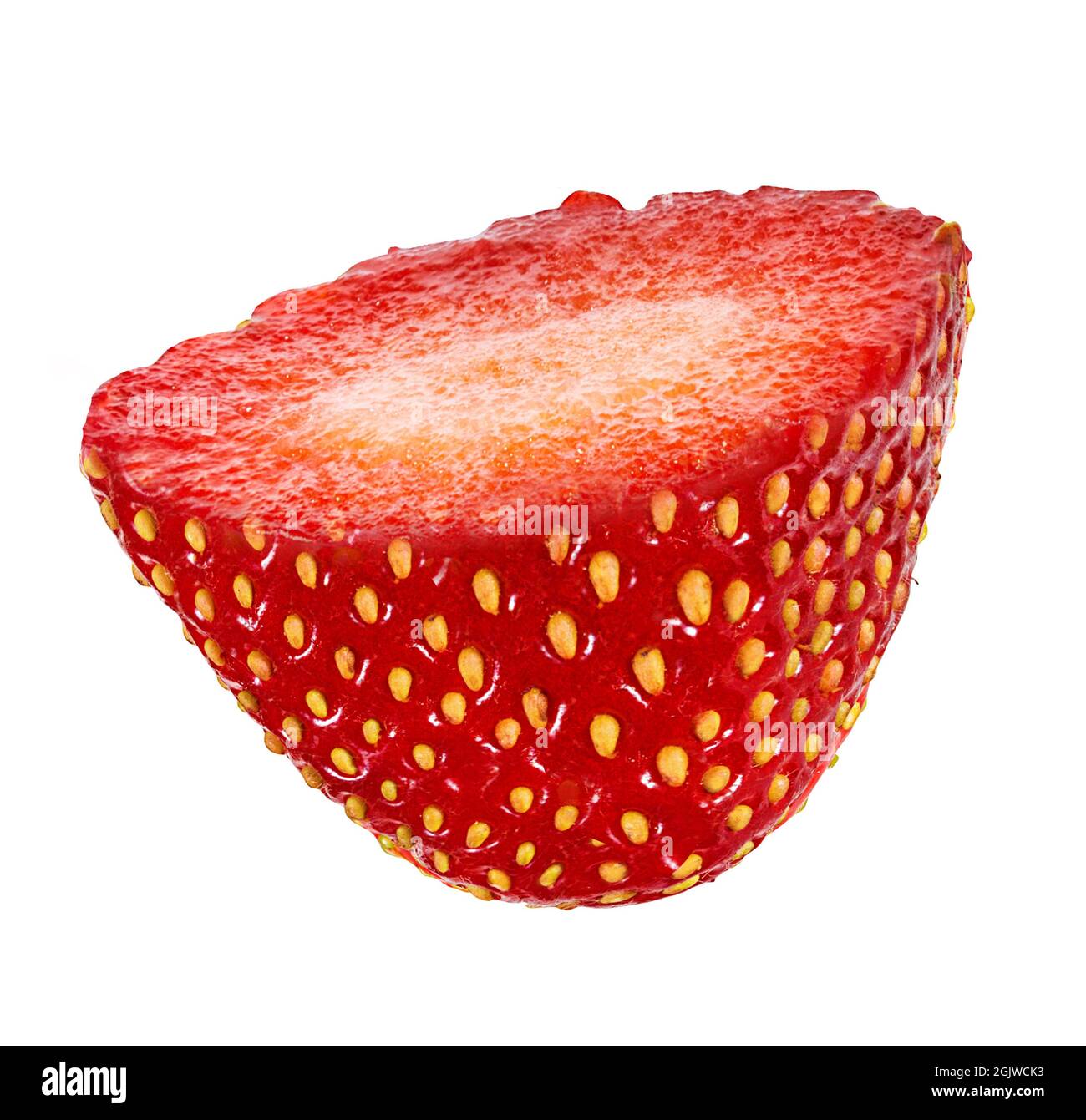 strawberry sliced isolated on white background Stock Photo - Alamy