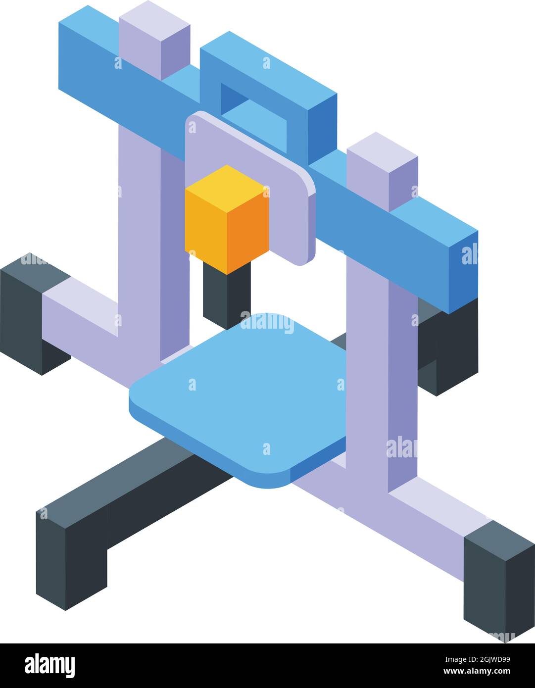 Medicine printer icon isometric vector. Medical engineering. Bio ...