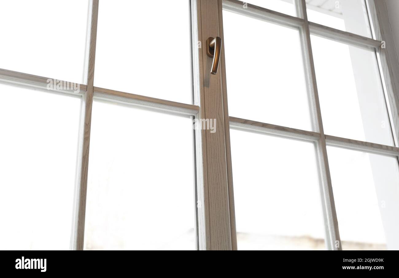 Large wooden window in sunny day Stock Photo - Alamy