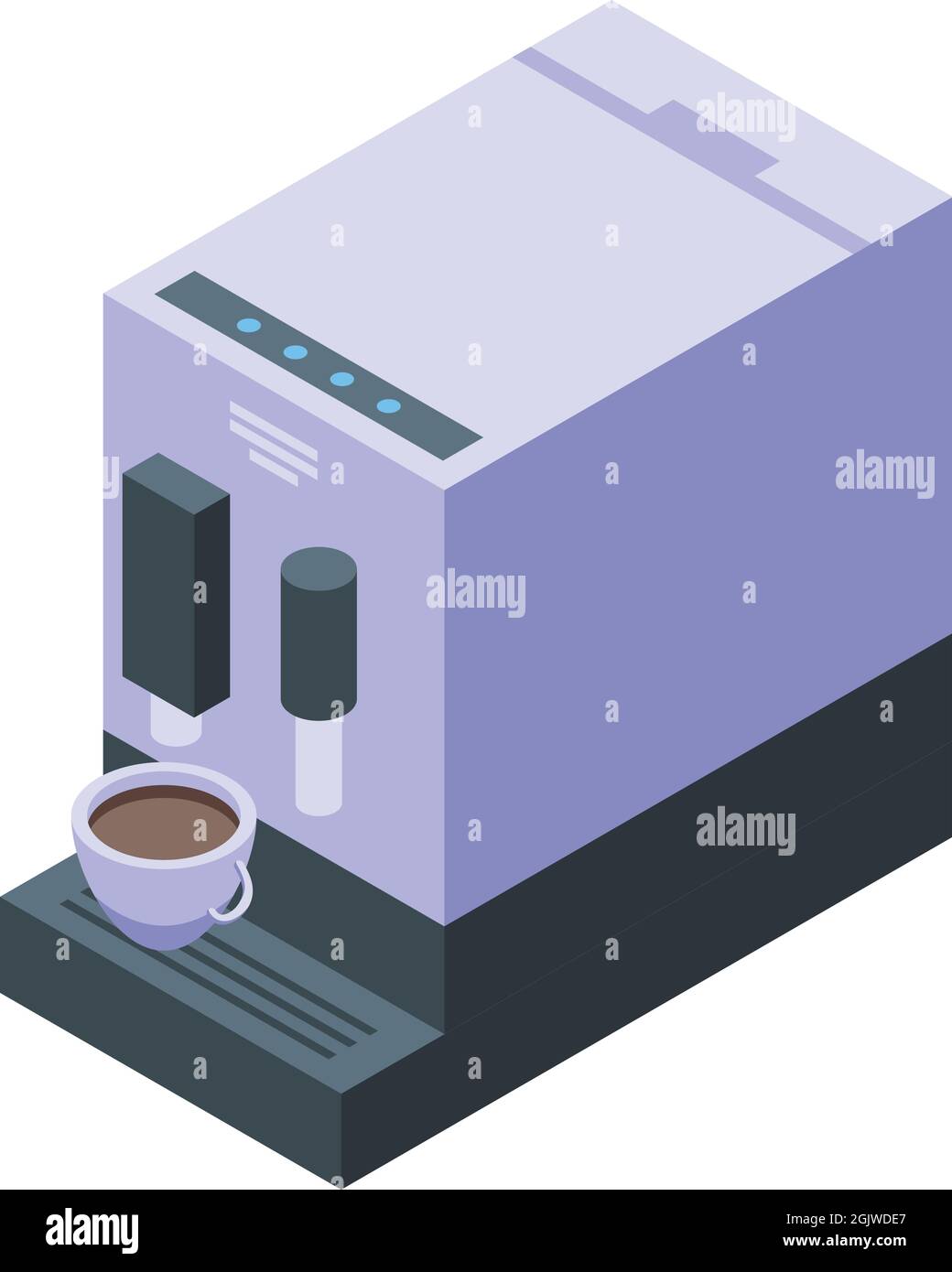 Coffee machine icon isometric vector. Espresso drip. Cafe maker Stock ...