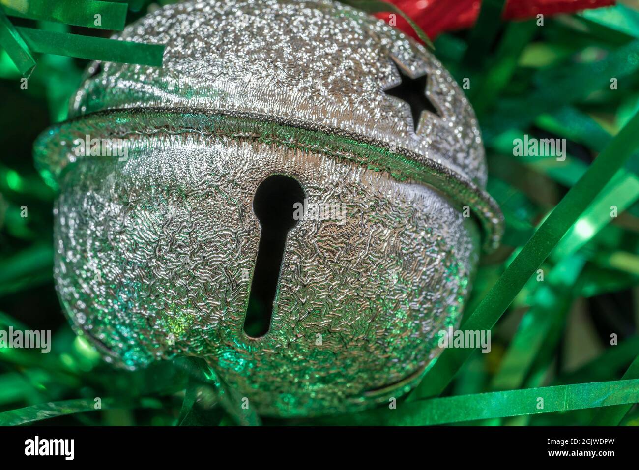 Decoration with a keyhole and a star on the Christmas tree for the New ...