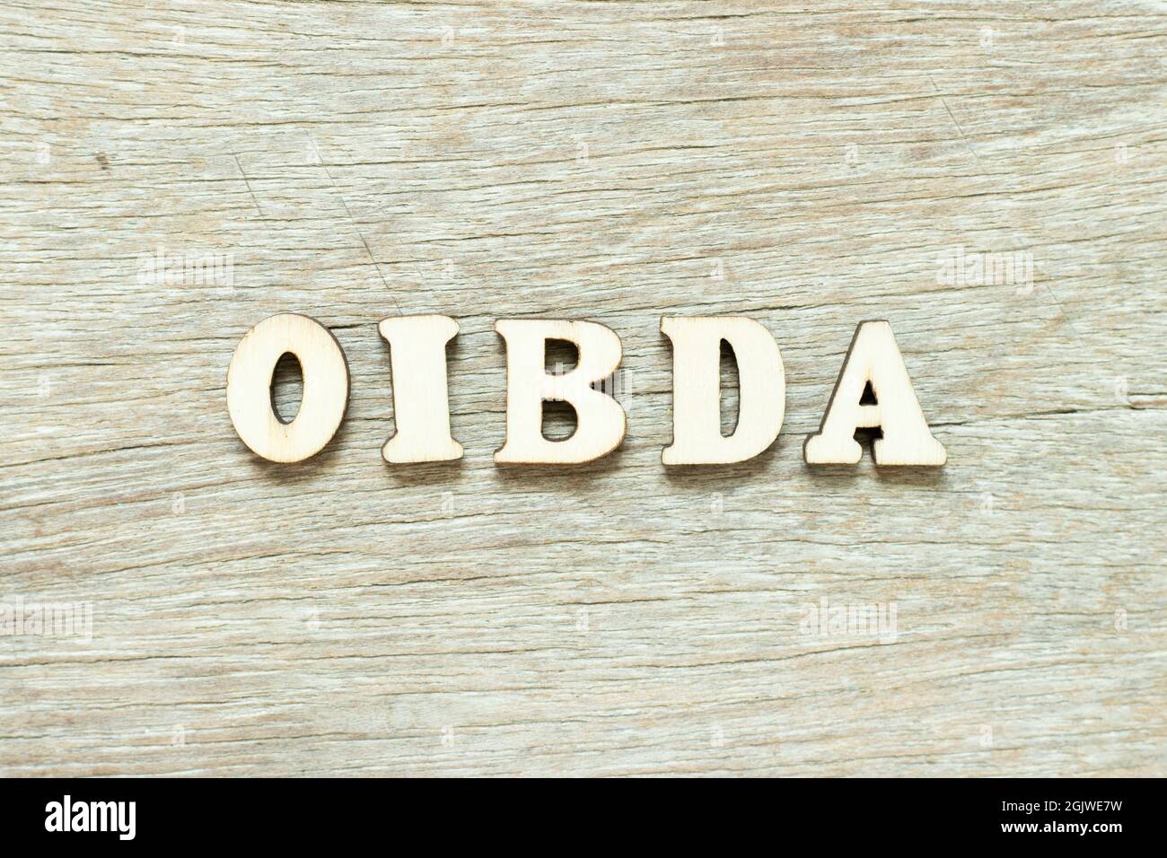 Alphabet letter in word OIBDA (Abbreviation of Operating Income Before ...