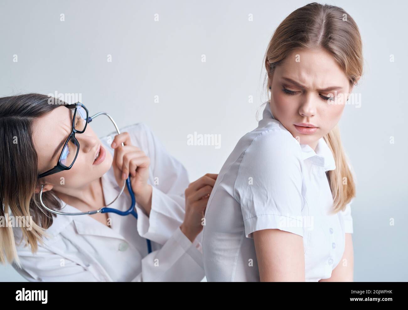 doctor patient examination health care isolated background Stock Photo ...