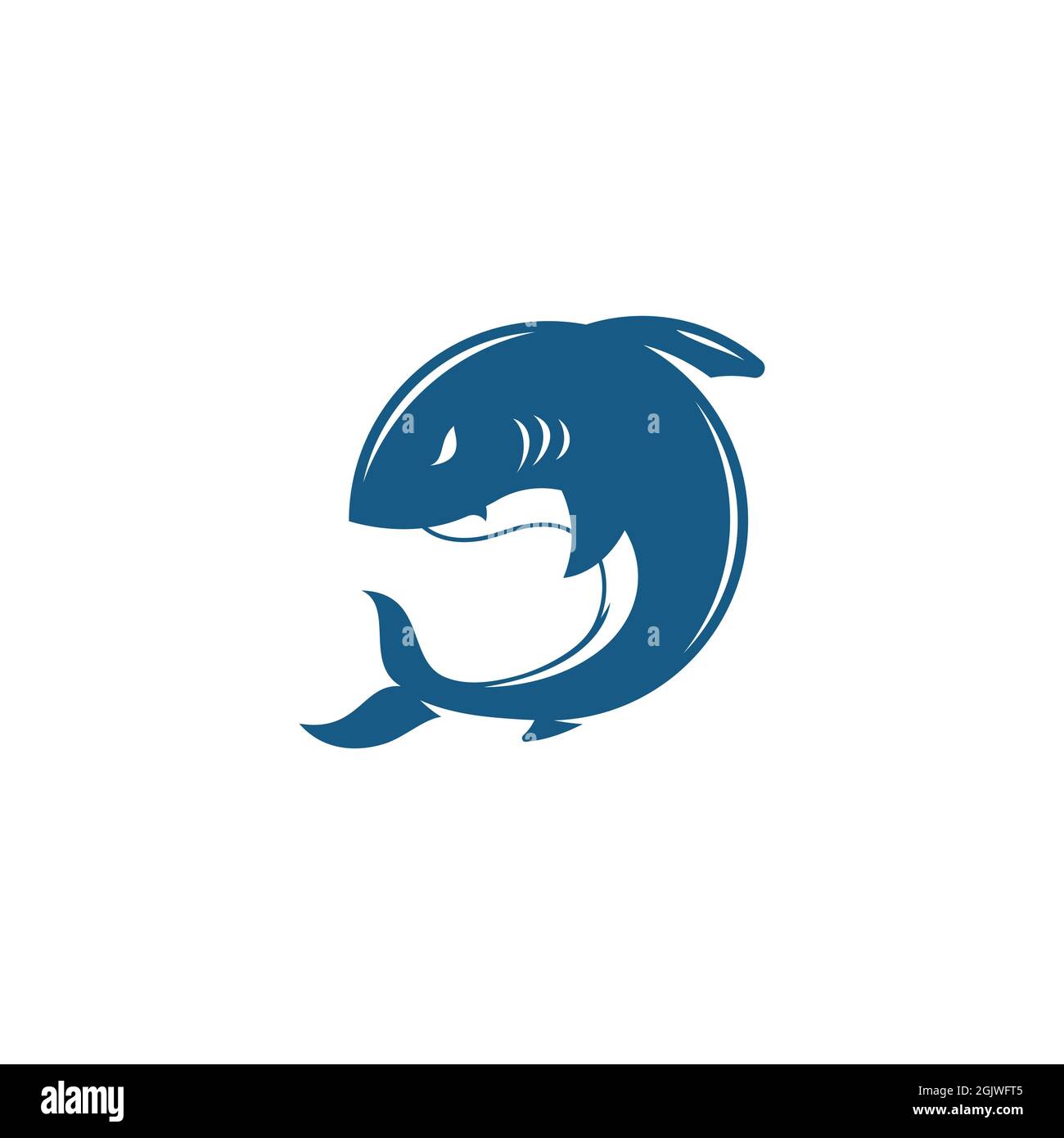 Shark illustration icon design Template Vector Stock Photo - Alamy