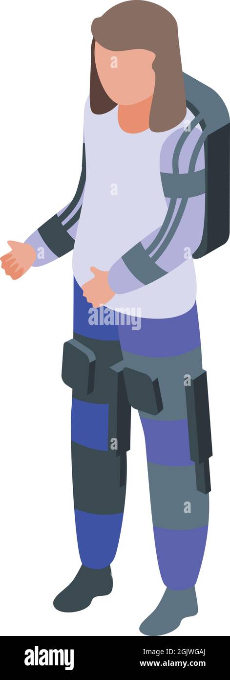 Bionic exoskeleton icon isometric vector. Robot suit. Human body Stock ...