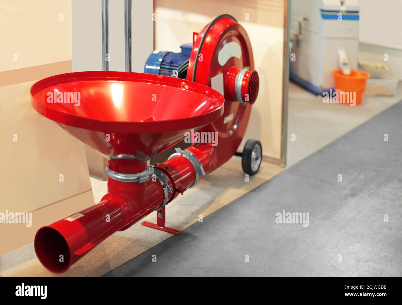 Pneumatic conveyor for grain transportation on agricultural exhibition ...