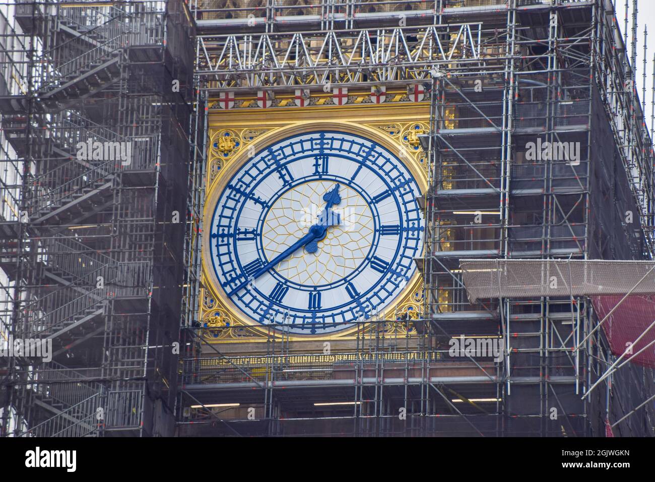 Big Ben's renovated clock face has been unveiled as refurbishment nears ...