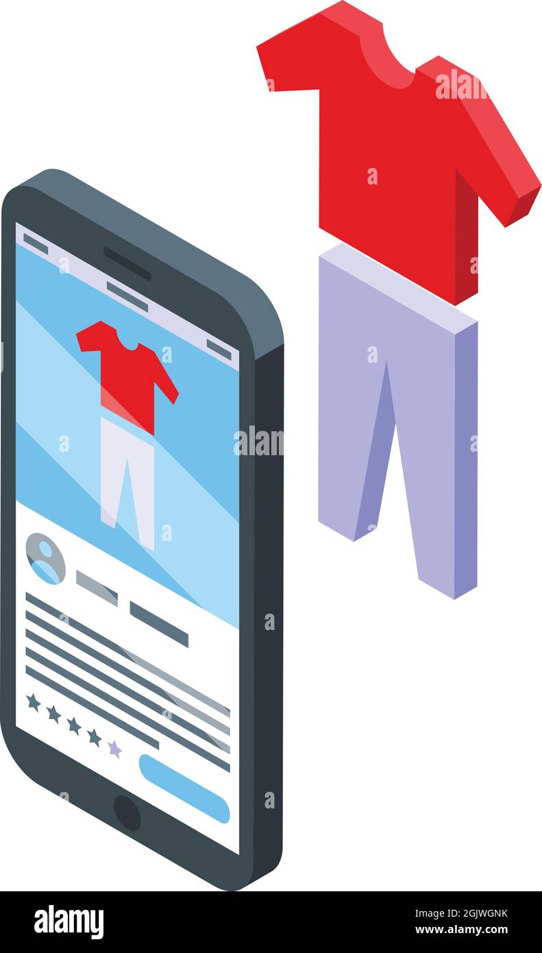 Vr clothes shop icon isometric vector. Digital tech. Virtual reality ...