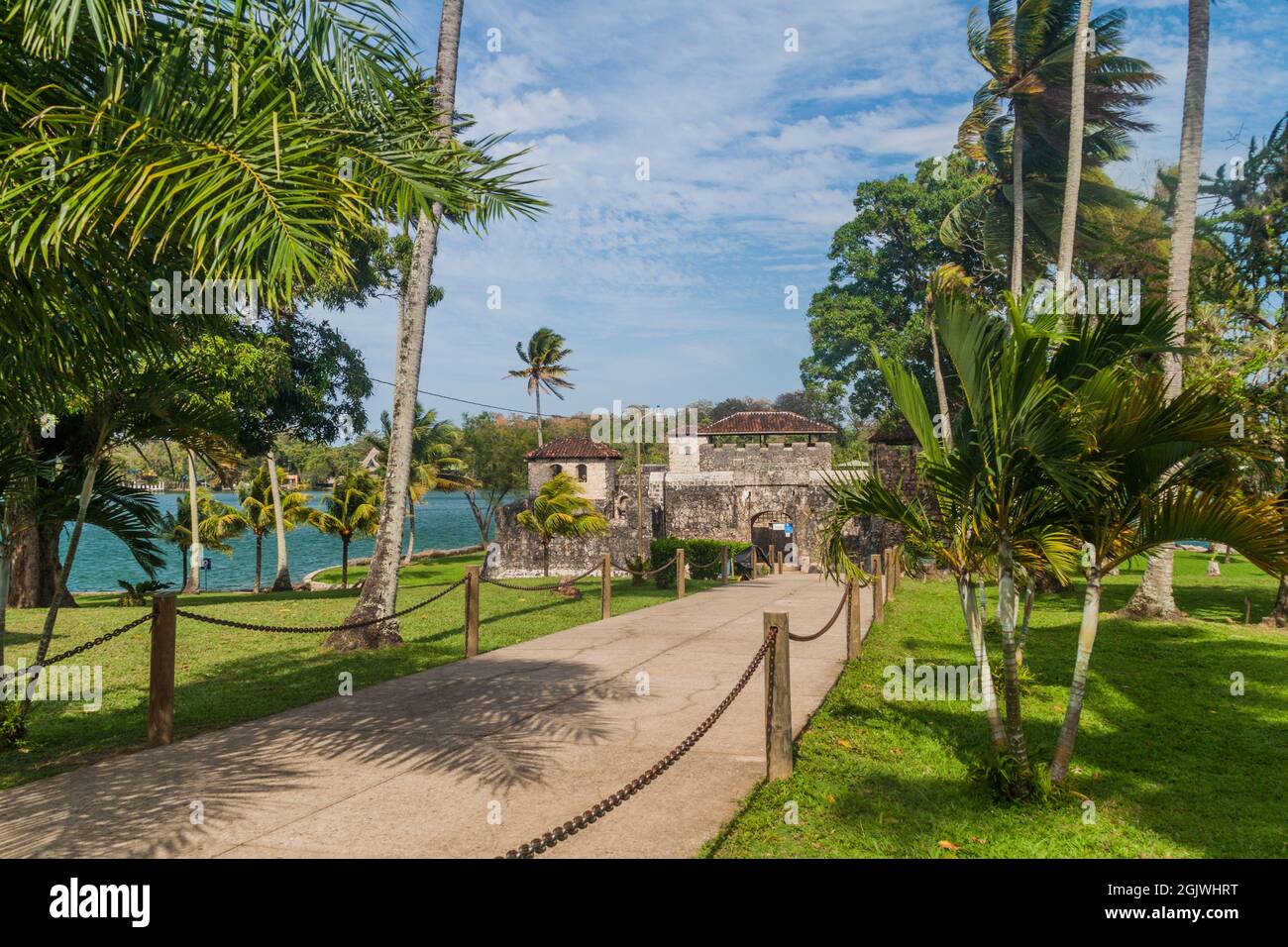 Castillo de San Felipe, Spanish colonial fort at the entrance to Lake ...