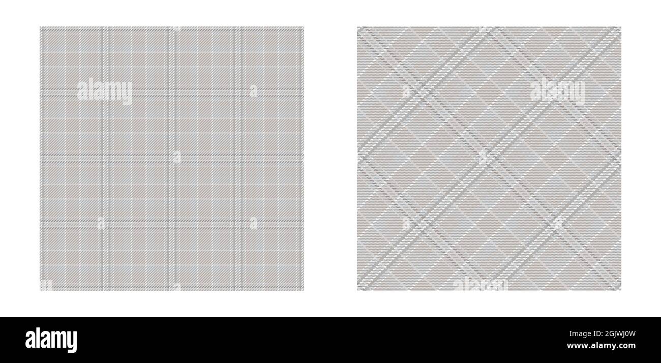Plaid check patten in pastel grey, dusty beige and white. Seamless ...