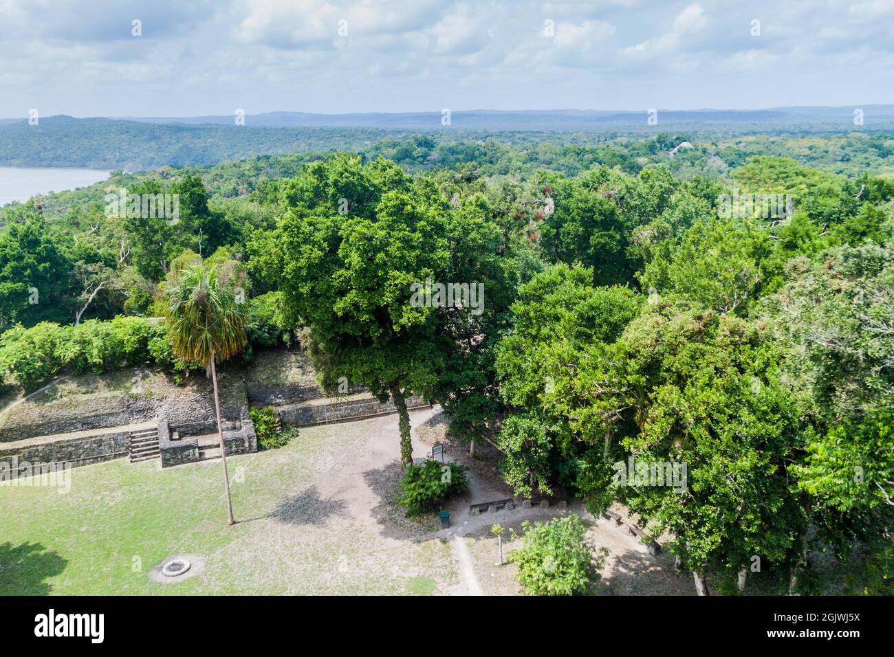 Aerial view of the archaeological site Yaxha, Guatemala Stock Photo - Alamy