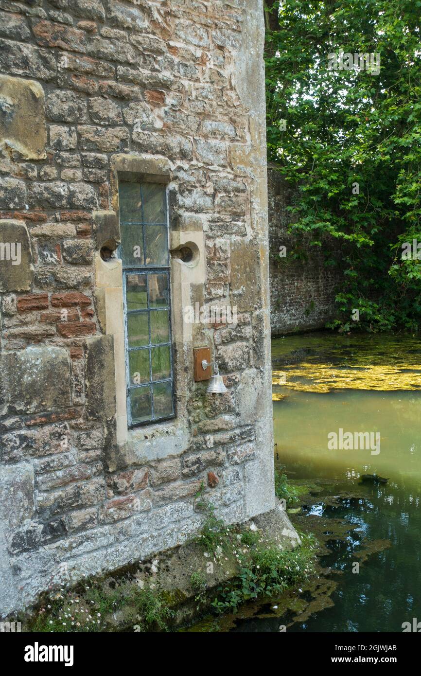 The Swans Bell in the Moat around The Bishops Palace, Wells, Somerset ...
