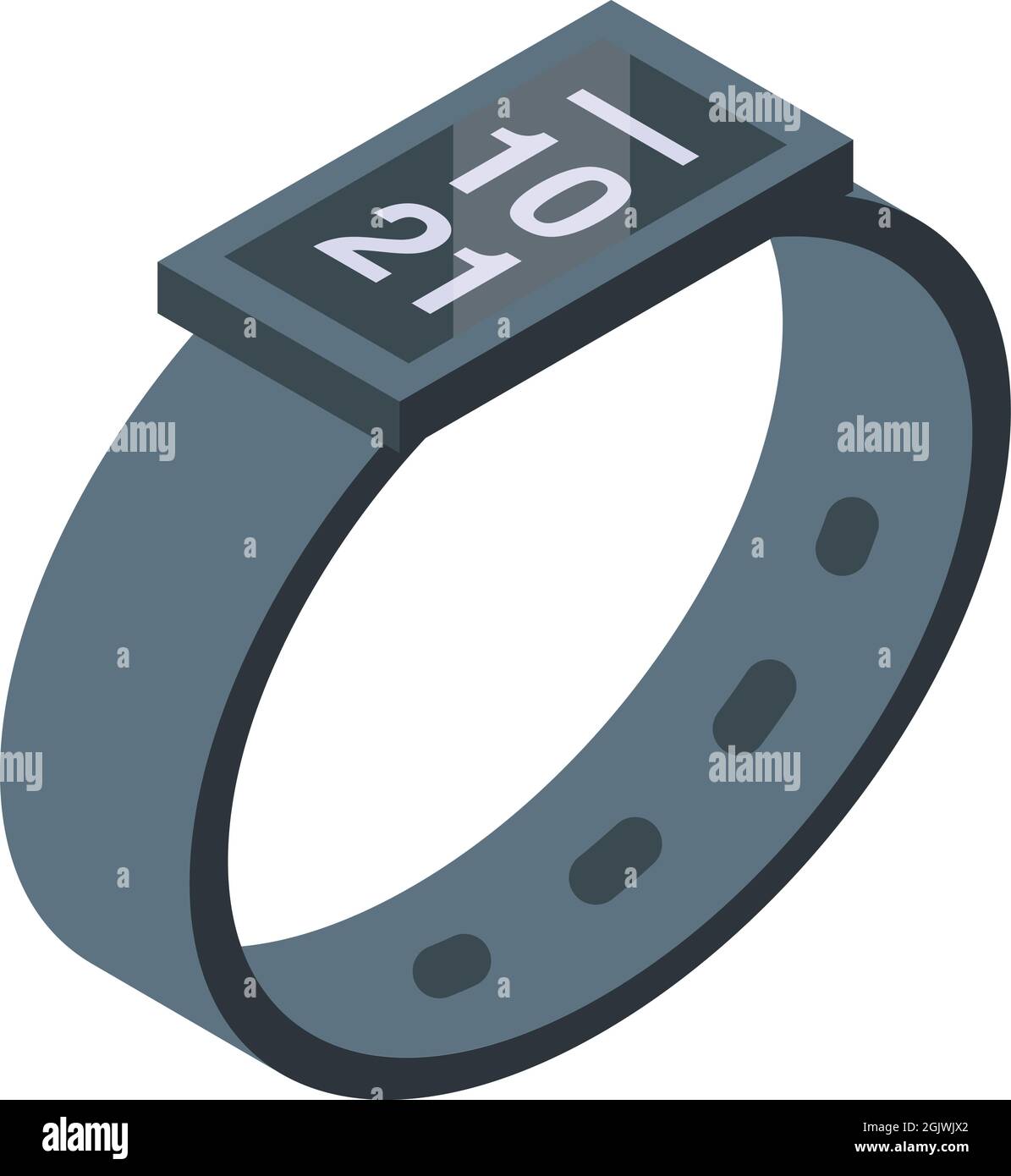 Health data tracker icon isometric vector. Smart device. Fitness wrist ...