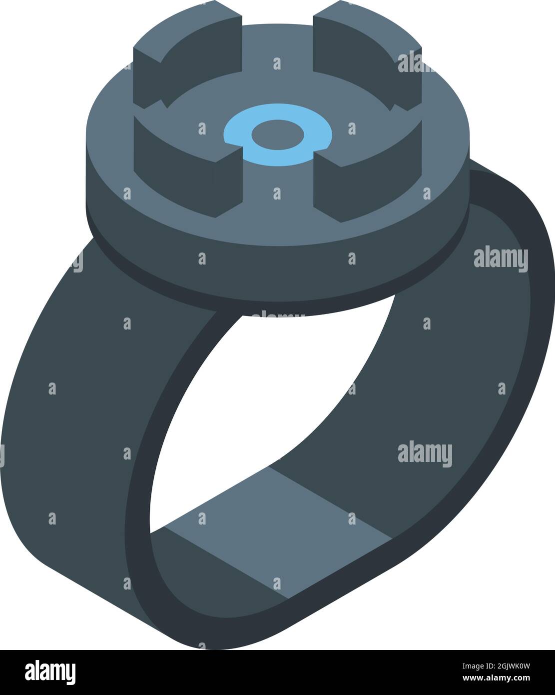 Wrist tracker icon isometric vector. Smart device. Digital health Stock ...