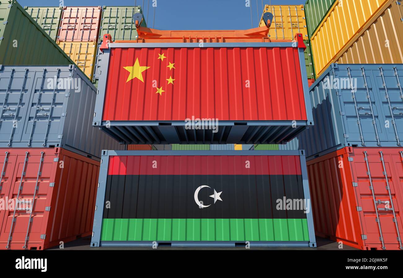 Libya china flag hi-res stock photography and images - Alamy