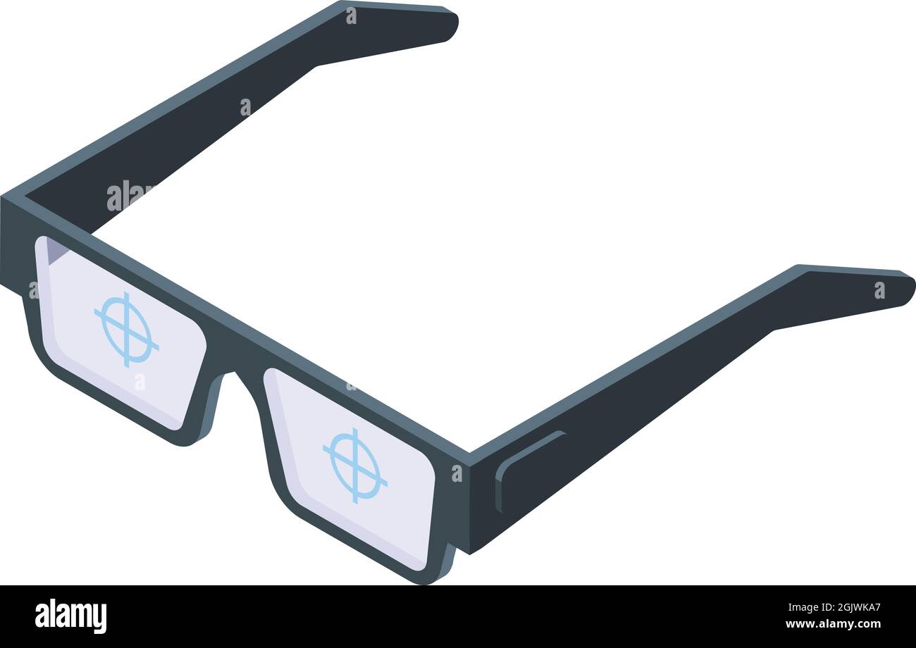Smart glasses icon isometric vector. Wearable glass. Future vr Stock ...