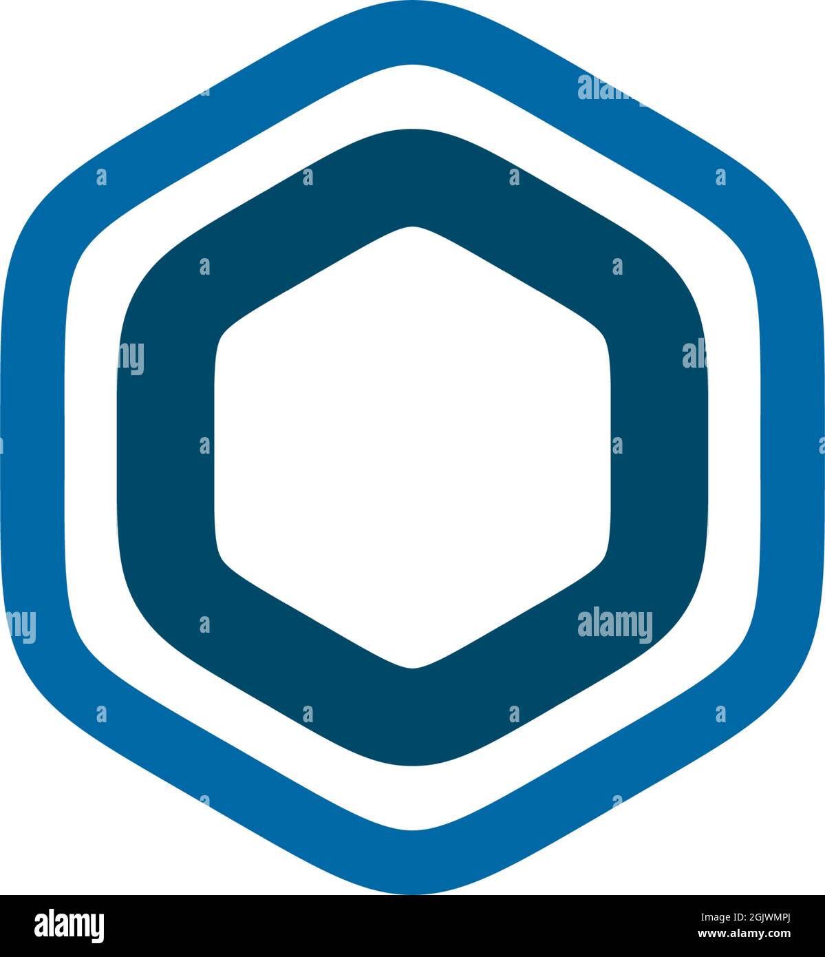 Hexagon shape icon logo design inspiration vector template Stock Vector ...